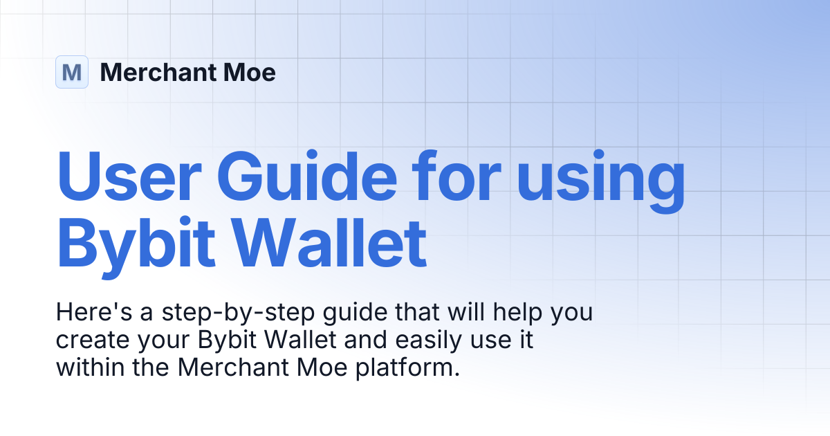 User Guide for using Bybit Wallet | Merchant Moe